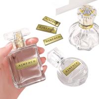 Quality Self Adhesive Metal Tag Labels 3D Embossable Aluminum Labels Gold For Perfume for sale