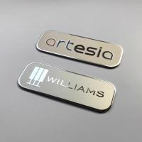 Quality Customizable Metal Tag Labels Silver Stainless Steel ID Tags Corrosion Resistant for sale