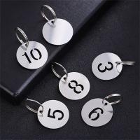 Quality Hollow Custom Metal Key Tags 23MM Stainless Steel Key Tags Round for sale