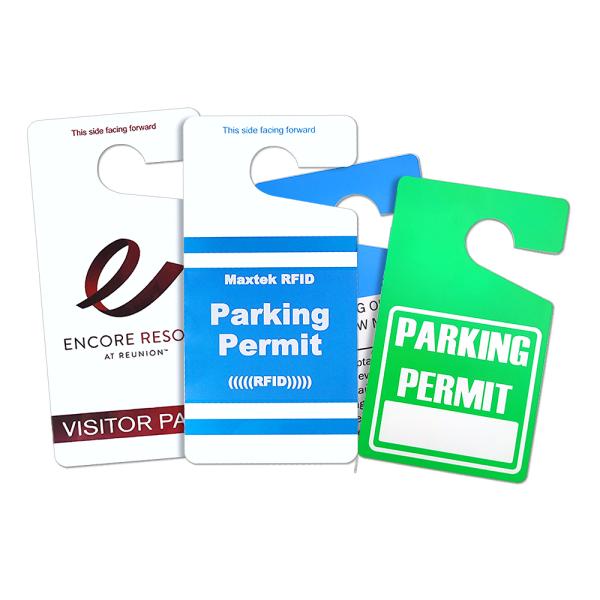 Quality Waterproof RFID Parking Tags Reusable Parking Permit Hang Tags UHF U8 U9 RFID for sale