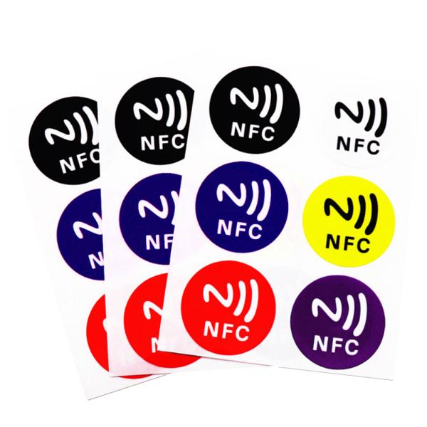 Quality Round RFID Tag Labels Waterproof NFC Smart Label Removable For Inventory And Marketing for sale