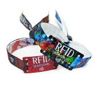Quality Programmable RFID Cloth Wristbands Waterproof NFC Fabric Wristband Customizable for sale