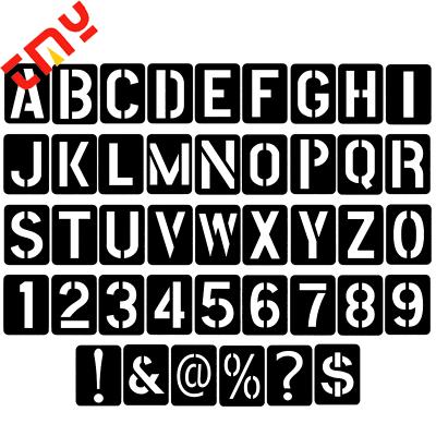 China Custom Plastic Reusable Stencil Templates Hollow Letter Number Pattern Symbols Wall PP Painting Board For Drawing for sale