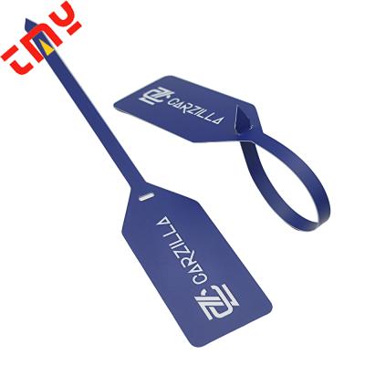 China Personalized Plastic Self-Locking Luggage Hang Tag Design Logo Label Tags Printed Plastic PVC Labels Custom Logo for sale