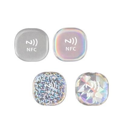 China Plastic Custom RFID Lables NFC 213 215 216 Waterproof Custom Square Epoxy Anti-Metal Nfc Tag for Sharing Contact Information for sale