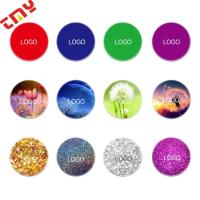 China Custom 40mm Round RFID NFC Sticker with Epoxy Coating and QR Code for Access Control for sale
