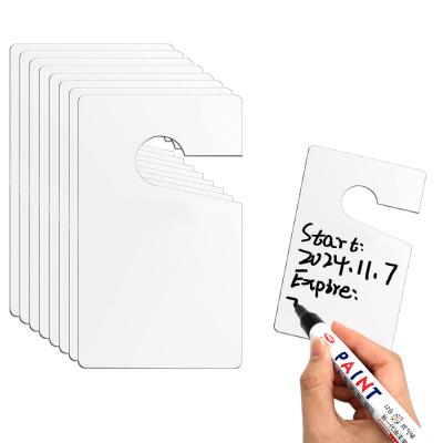 China Custom PVC Blank Writable Waterproof Shipping Plastic Tags Design LOGO Residential Shopping Mall School Car Park White Reusable Temporary for sale