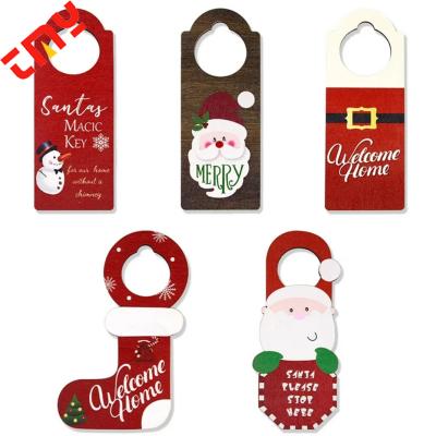 China Custom Printed Plastic Merry Christmas Hanging Tag Labels For Room Decoration for sale