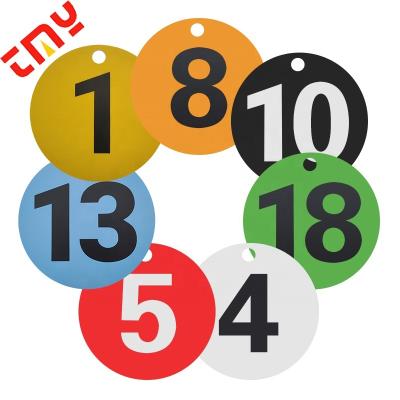 China Plastic Security Seals Tag Colorful Round Custom Number Lettering Personalized From 0 To 100 for sale