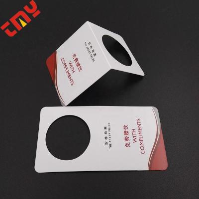 China Plastic Bottle Neck PVC Plastic Hang Tag Waterproof Custom Shape And Size For Business for sale