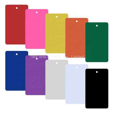 China Plastic Clear Frosted Pvc Tag Colorful Blank Custom Plastic Tag Rectangle Round For Garment for sale