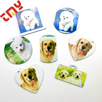 China Custom Personalized Necklace Engraving Dog ID Tag Stainless Steel Sublimation Plate Blank Dog Tag for sale