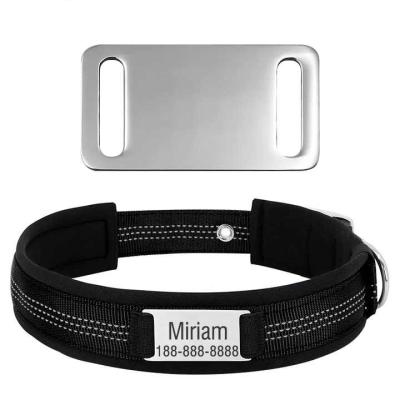 China Personalized Pet Engraved Name Id Collar GoTags Fabric Tape Sliding Stainless Steel Dog Tag for sale