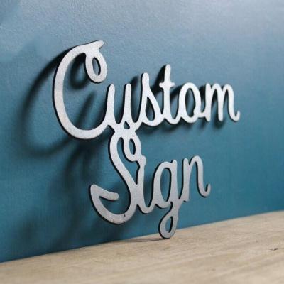 China Custom 3D Wall Metal Letters Business Name Logo Plaque Signs Cutout Engraved For Outdoor And Indoor for sale