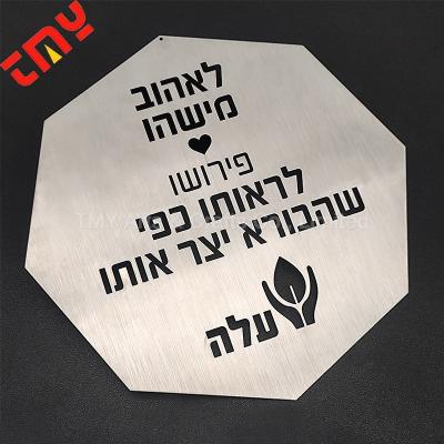China Custom Stainless Steel Blank Metal Plaques Sign Waterproof Custom Design For Outdoor Indoor Decoration for sale