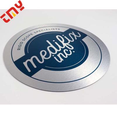 China Indoor/Outdoor Wall Mounted Aluminium Signs With Full Printing Durable Steel Round Polymetal Advertising Signs for sale