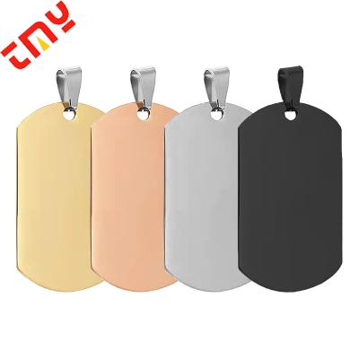 China Personalized Metal Dog Tag Blank Stainless Steel Dog Tags Pendant With Rounded Corner for sale