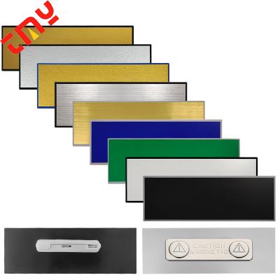 China Wholesale Custom Hard Plastic Engrave Logo Acrylic ABS Name Pin Badge For Office Supplies for sale