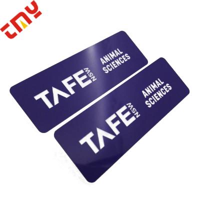 China Customized Printed PVC Plastic Safety Lapel Pin Name Badge For Company Staff for sale