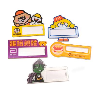 China Magnetic PVC Name Tag with Window Slot - Custom Reusable Employee & School Uniform Badge, Personalized Insert Card Design for sale