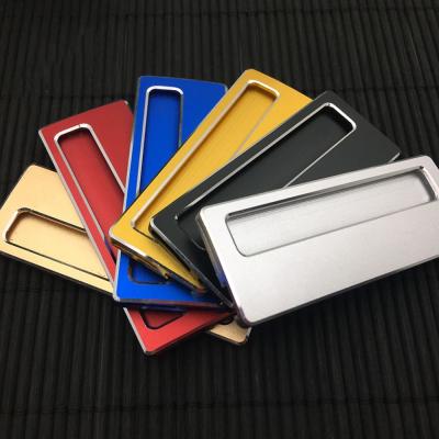 China OEM Custom Aluminum Badge, Reusable Aluminum Name Badge for Staff Wholesale for sale