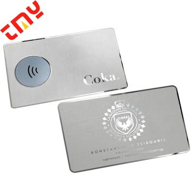 China Custom Metal Mirror NFC Business Card Personalized Custom Luxury Stainless Silver Digital Smart Contact OEM Manufacture for sale