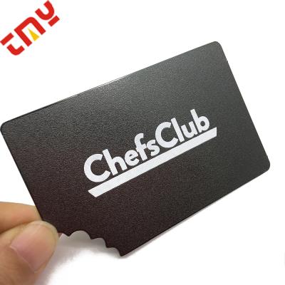 China Custom Print Matte Frosted Black Metal Business Cards Etched Luxury 0.8mm Thickness OEM Card for sale
