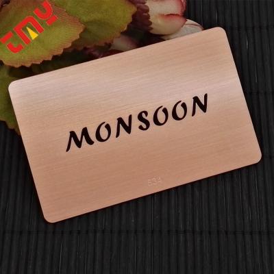 China High Quality Custom Polished Rose Gold 0.8MM Blank Stainless Steel Business Card with Silk Screen Printing for sale