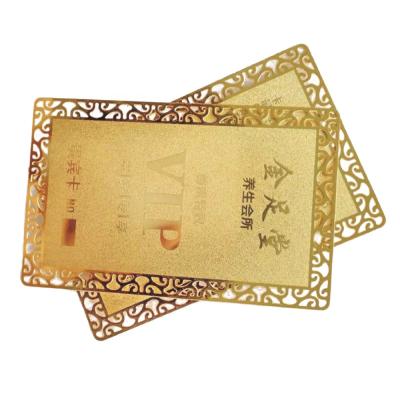 China 0.3MM Thickness Embossed Gold Metal Brass Business Cards, Brass Metal Visiting Cards Customized for sale