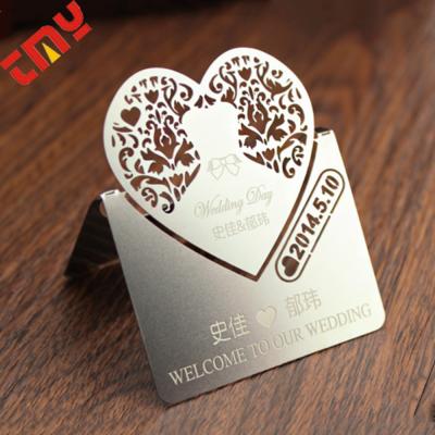 China China Wholesale Customized 3D Popup Metal Wedding Invitation Card Carved Design Box Envelope (Paper/Metal Custom Shape/Size) for sale