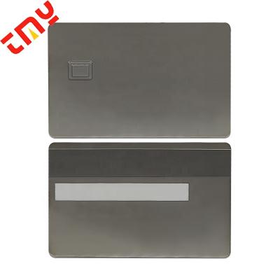 China Customized 24K Mirror Gold Visa Blank Metal Credit Card 4442 & 4428 EMV Slot Chip Magnetic Strip for sale