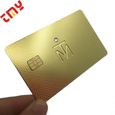 China Custom Printing Metal Gold Plating Finish Credit Business Card With Magnet Stripe for sale