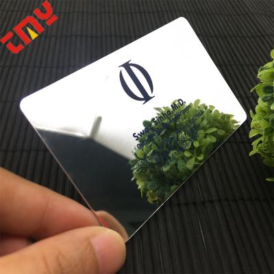 China Custom Die Cut Blank Portable Mini Thick Unbreakable Makeup Mirror Acrylic Pvc Plastic Business Mirror Card With Logo for sale