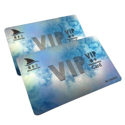 China Custom Laser Engraving Pvc Card Plastic Holagram Business Card With Your Own Design for sale