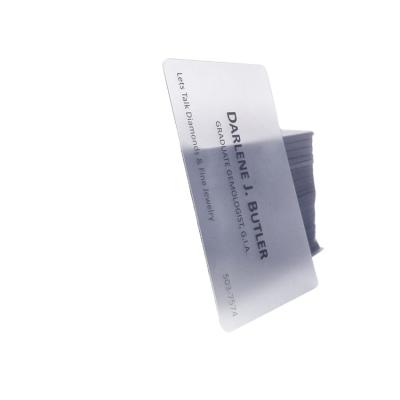 China Cheapest Cards High Quality Customizable Unique Luxury Clear Transparent Pvc Plastic Business Card Printing Custom for sale
