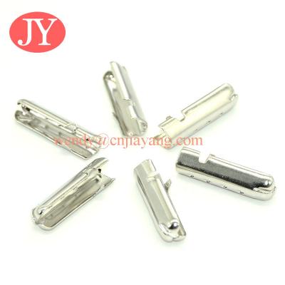 China jiayang Silver plating Eco material 23mm bullet shape metal aglets for shoelace for sale