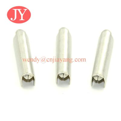 China Customized design logo metal brass golden drawsting cord end metal aglet shoe lace tipping for sale