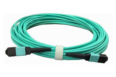 Китай Кабель цвета 3.0mm 15m LSZH MPO Патчкорд Aqua OM4 MPO 12F женский продается