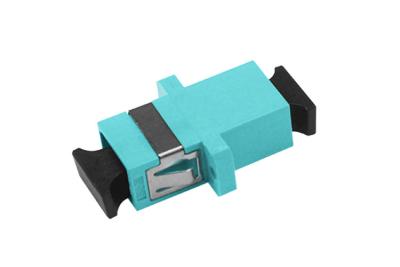 Cina Accoppiatore a fibra ottica semplice Aqua Blue With Flange dell'adattatore di singolo modo OM3 dello Sc in vendita