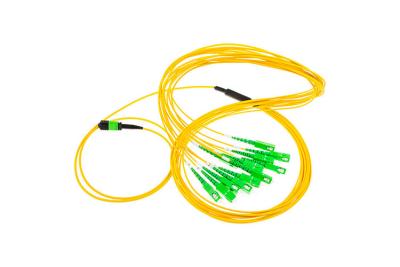 China SM 8 12 24 48 Cores Breakout Fiber Cable SC APC MTP MPO Optical Fiber Patch Cord for sale