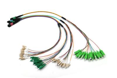 China LSZH G657A OM3 OM4 MPO Fiber Optic Patch Cord FTTH Trunk Cable for sale