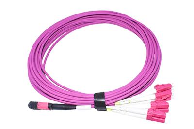 China Vrouwelijke Multi de Polariteitsb OM4 MTP Kabel van de Wijzempo MTP Kabel met Magenta Te koop