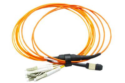 China De Kabelmannetje van OM2 8F MPO MTP aan LC-Doorbraak 2.0mm Koord van het Vezel het Optische Flard Te koop