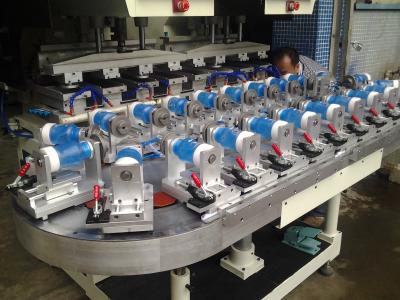 China Chinese Factory Price 8 Colors Semi-auto Rotary Pad Printer for Different Size Plastic Feed Bottle Printing for sale