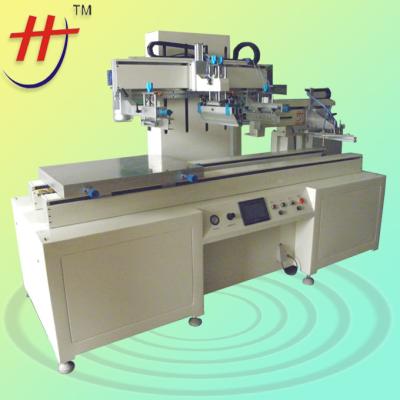 China Large Format Full Automatic Multi-Color Screen Printing Machinery for Flatbed Plastic Board with Automatic Unload Arm for sale