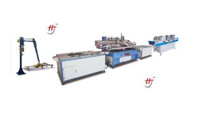 China Full automatic car glass single color coating screen printing machine with mechanical picking arm and conveyor belt for sale