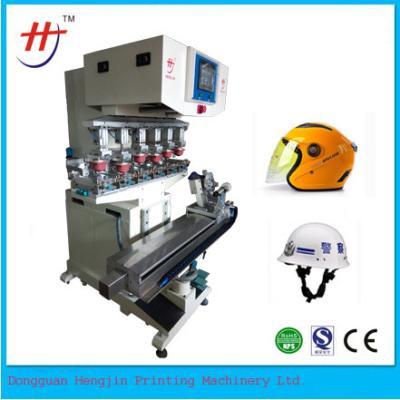 China Shuttle 6 Color Pad Printer for PP PVC Plastic Safety Helmet Printing Made In China for sale