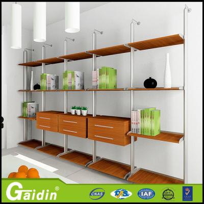 China Aluminum metal portable storage livingroom manufactures direct wooden new walk inwardrobe book shelf for 2015 for sale