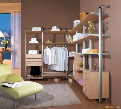 China latest aluminum bedroom design fabric assemble with shoe''s rack walk in wardorbes for sale