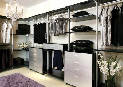 China latest aluminum bedroom design closet assemble with shoe''s rack walk in wardorbes for sale